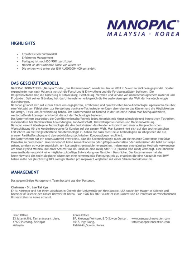 Nanopac Innovation Ltd | Unerlaubte Werbeanrufe | Verbraucherdienst e.V.